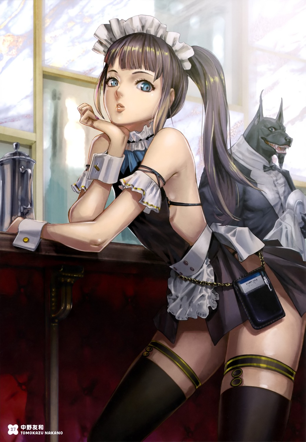 nakano tomokazu garter maid thighhighs | #1091020 | yande.re